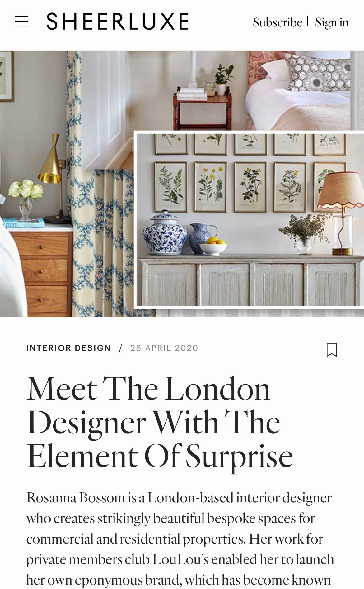 Sheerluxe - April 2020 – Haines Collection Limited